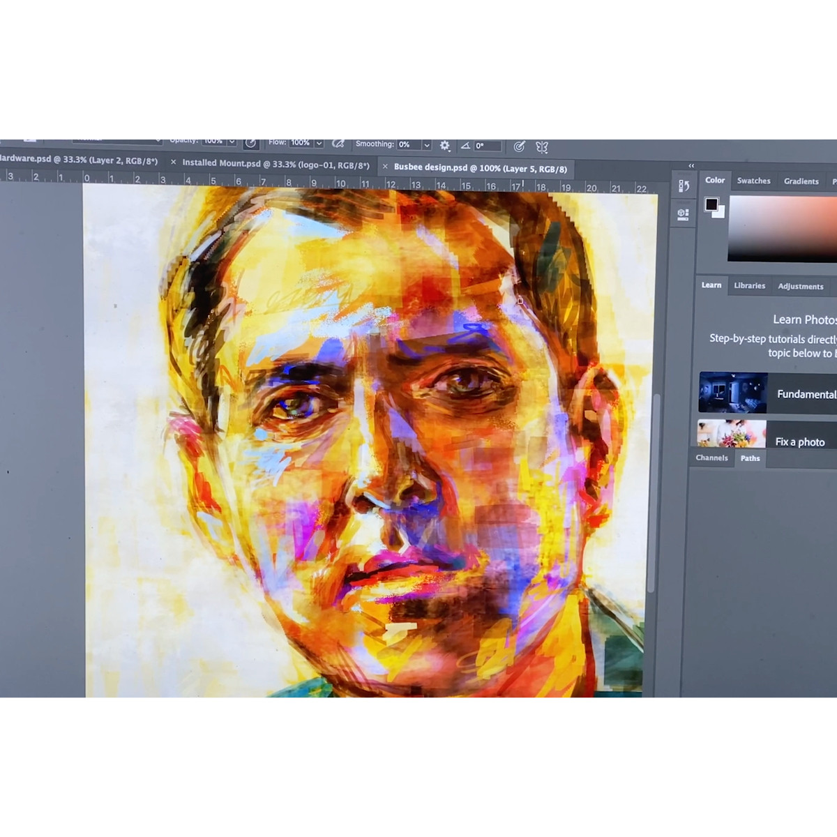A Painterly Portrait in Glass with Tim Carey | Online Glass Fusing Classes
